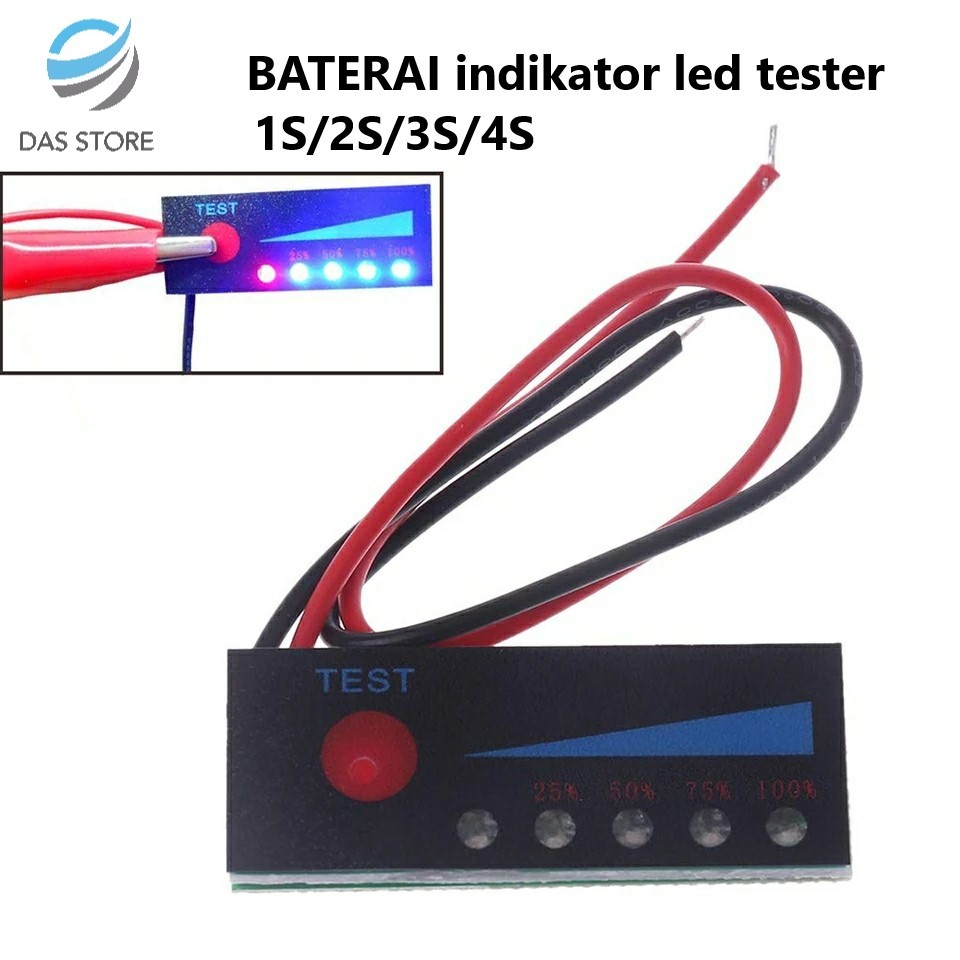 Jual Indikator Kapasitas Baterai Lithium LIPO 1s 2s 3s 4s Led Display ...