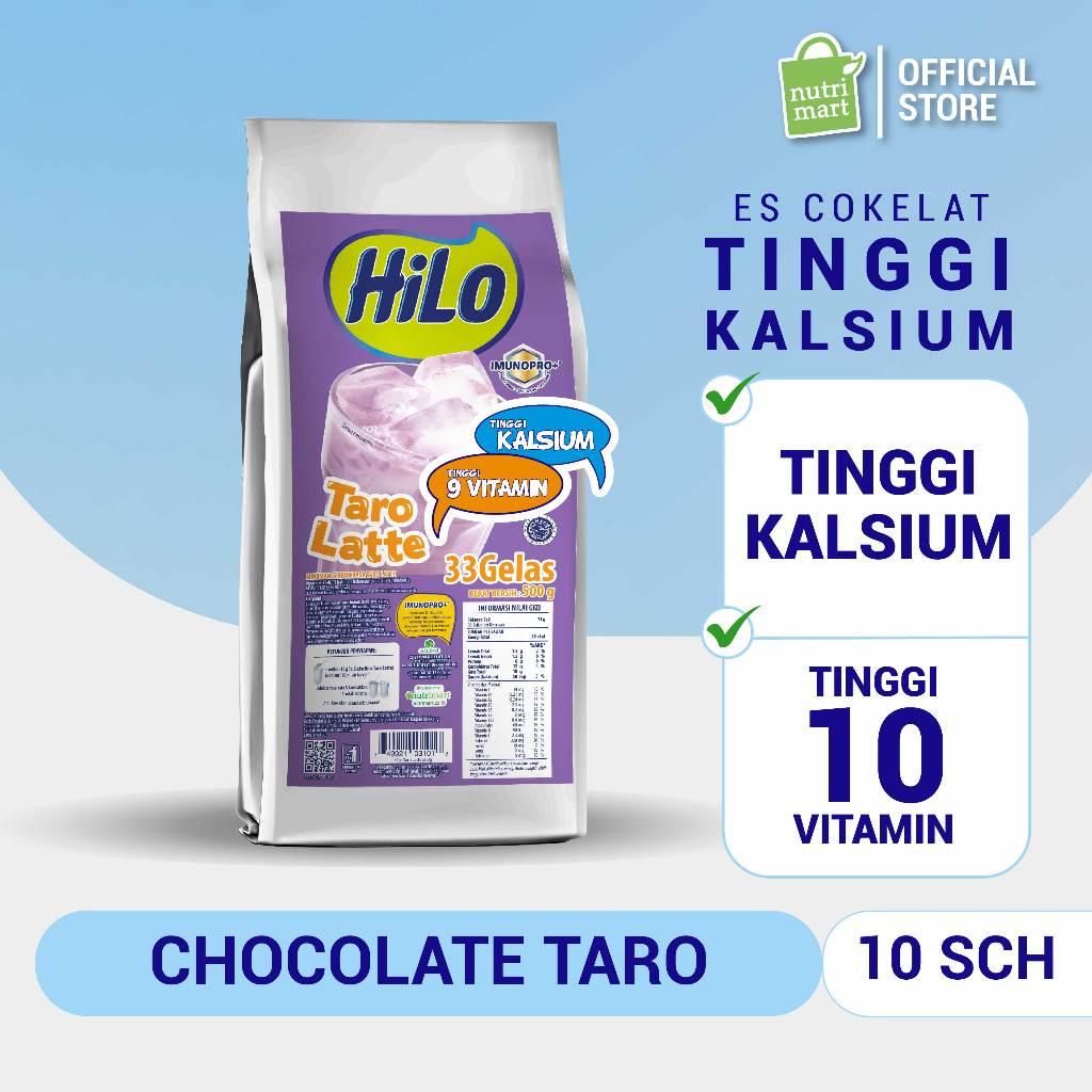 Jual HiLo Refill Powder Drink - Bubuk Minuman Rasa Taro Latte 500 gr ...