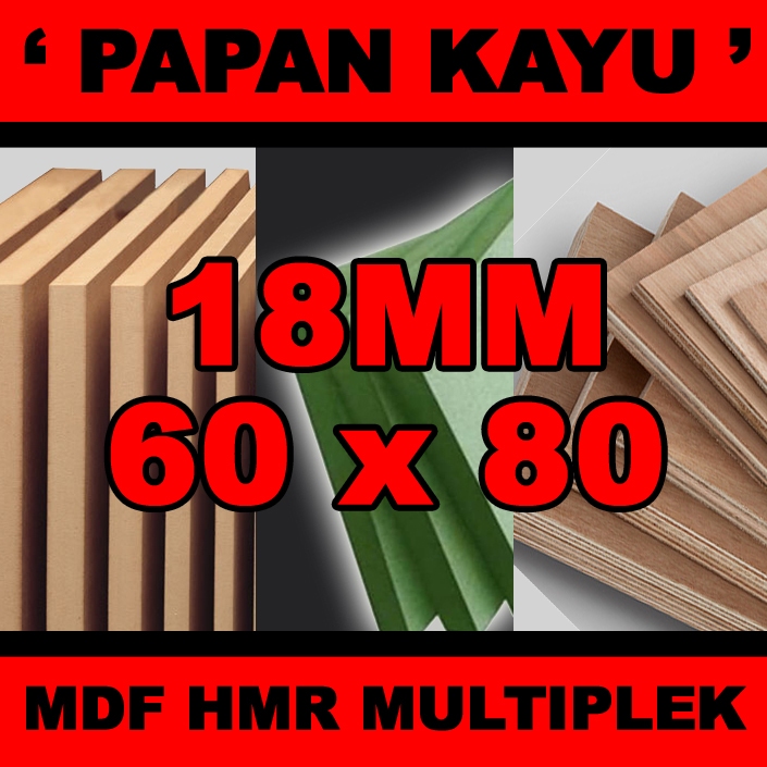 Jual Papan mdf multiplek hmd tebal 18mm ukuran 60x80cm | Shopee Indonesia
