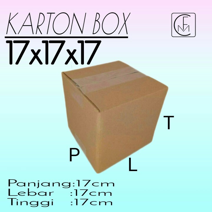 Jual Karton Box Ukuran 17x17x17 kardus polos kardus kecil | Shopee ...