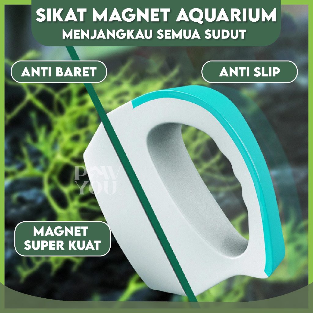 Jual Alat Pembersih Kaca Aquarium Sikat Magnet Premium Magnetik Brush ...