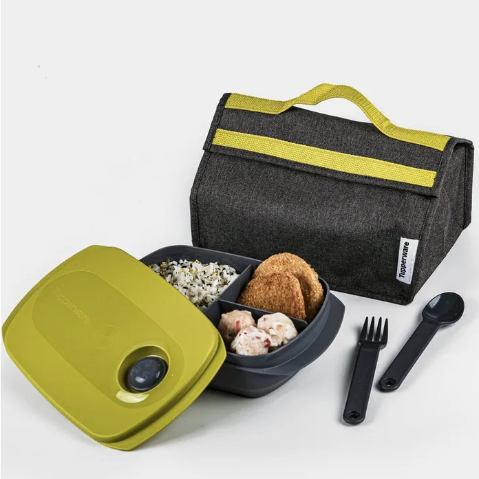 Jual BYO abu tupperware tempat makan ori / Xtreme meal box hitam TUPPY ...