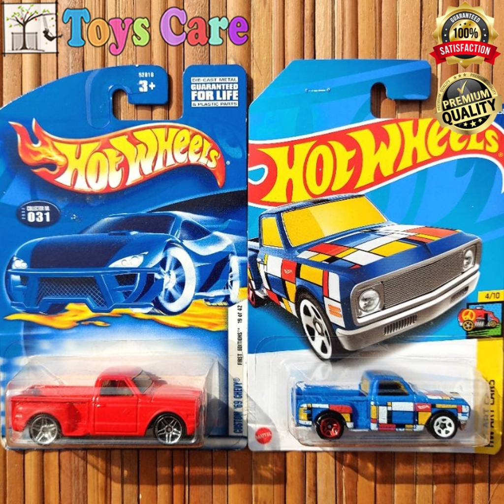 Jual HOTWHEELS CUSTOM 69 CHEVY PICKUP 2001 UNGU 2002 MERAH 2003 UNGU ...