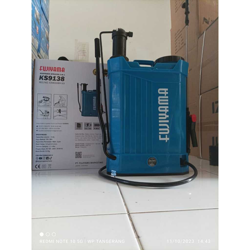 Jual POMPA SPRAYER 13,8-LITER FUJIYAMA MANUAL & ELEKTRIK 2 IN 1 ...