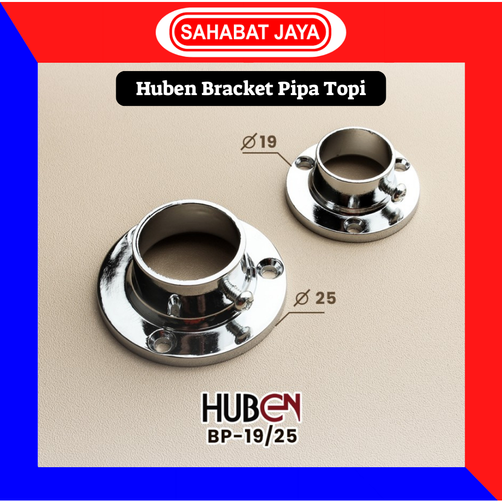 Jual HUBEN Bracket Pipa Topi 1 Inch BP 25 BP 19 Per Pasang | Shopee Indonesia