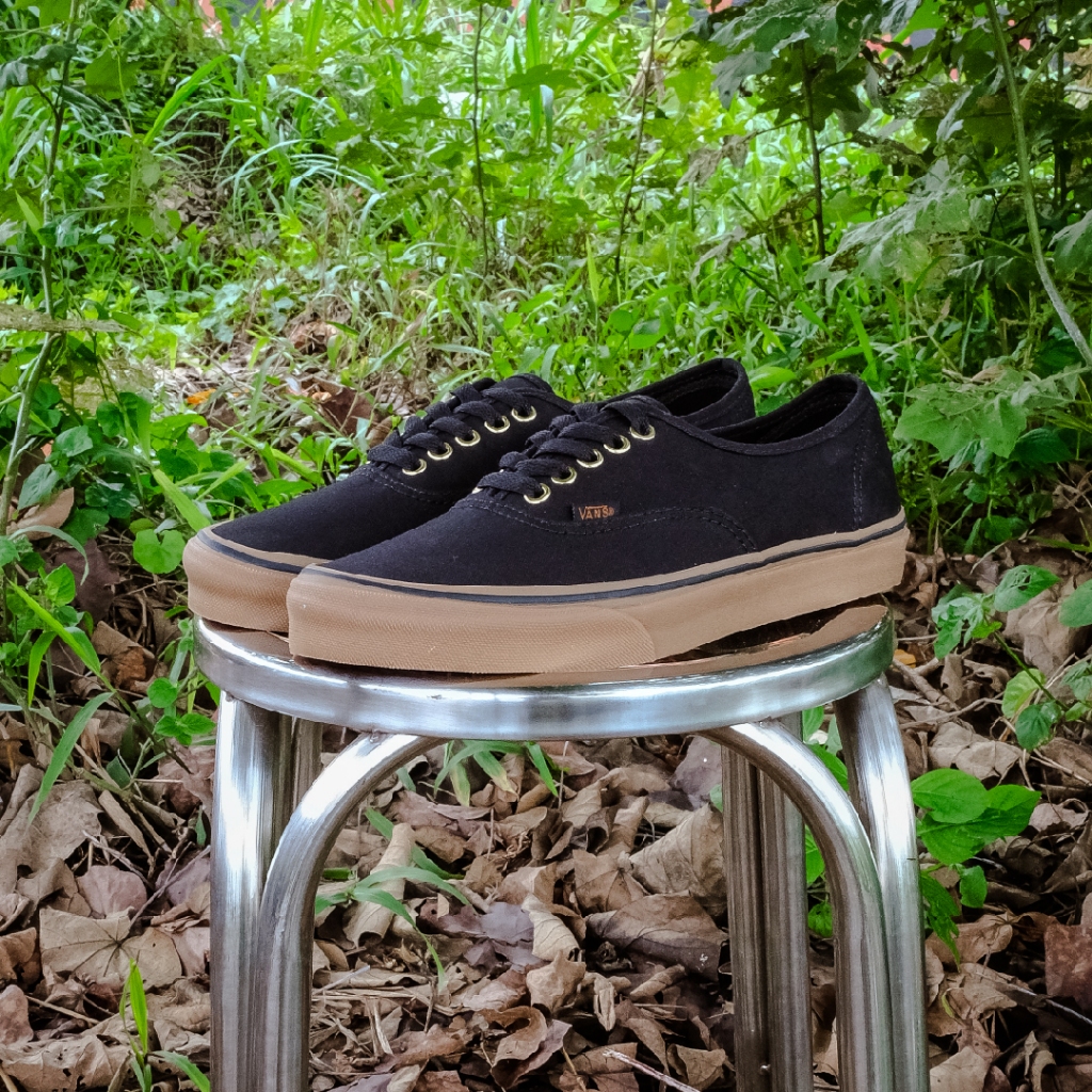 Jual Vans Authentic Classic Rubber Black Gum Original | Shopee Indonesia