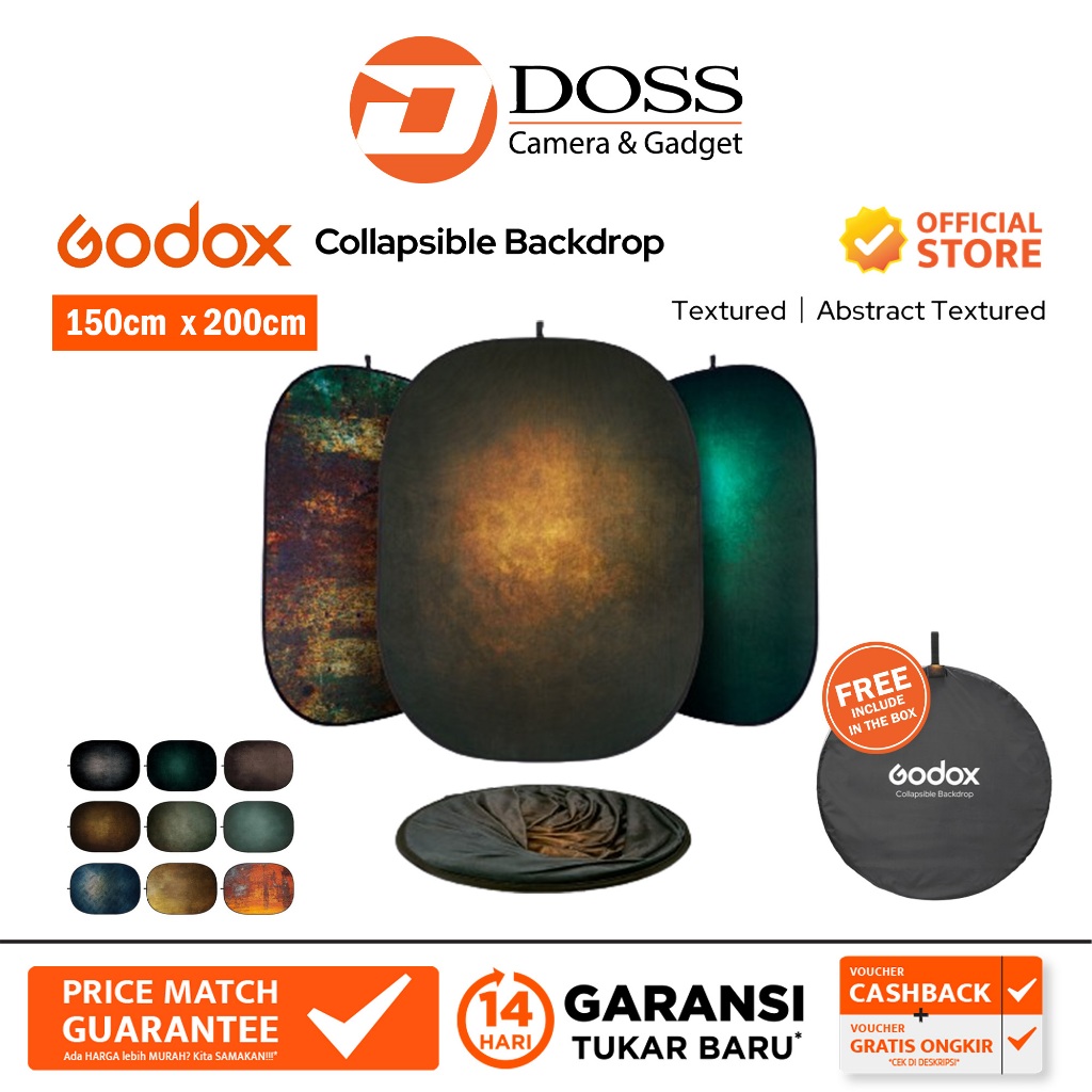 Jual Godox Collapsible Backdrop 150cmx200cm | Shopee Indonesia