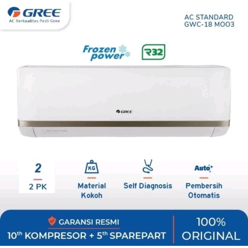 Jual GREE AC 2 PK GWC-18MOO5S AC SPLIT STANDARD | Shopee Indonesia