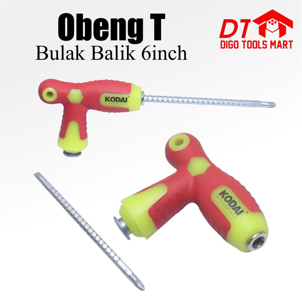 Jual Obeng T Bolak Balik Plus Minus 6 Inch | Shopee Indonesia