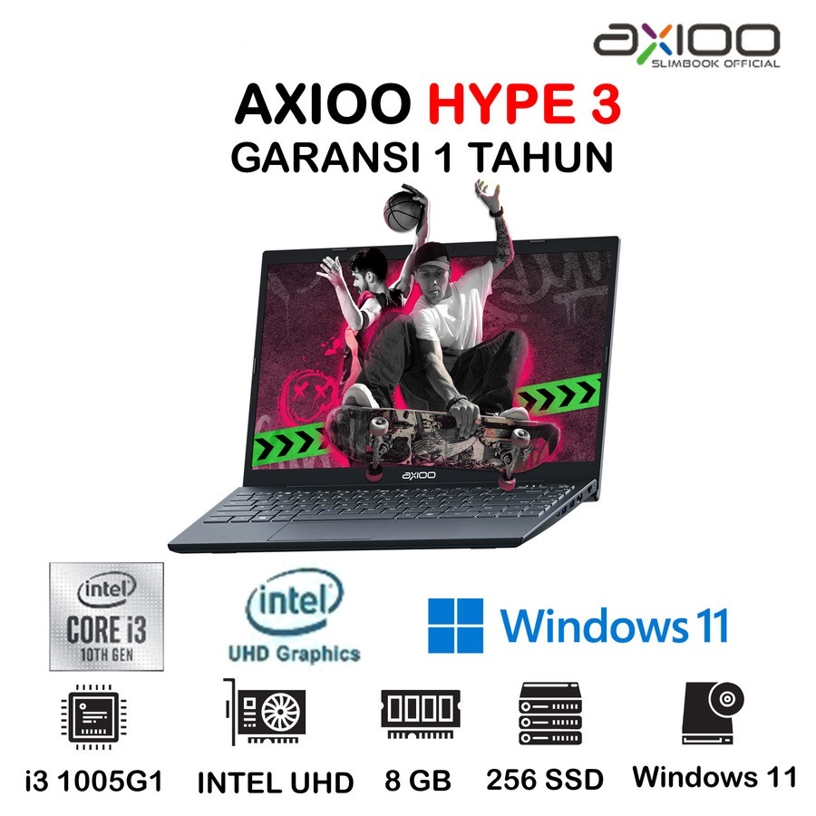 Jual LAPTOP AXIOO MYBOOK HYPE 3 | i3 1005G1 8GB 256GB Windows 11 Pro ...