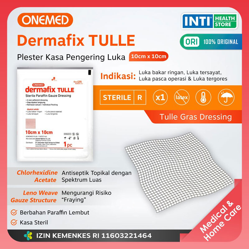 Jual Onemed - Dermafix Tulle 10x10cm | Paraffin Gauze | Kemasan Box isi ...