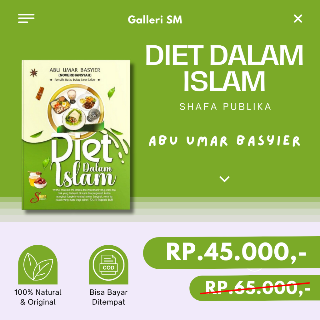 Jual Buku Diet Dalam Islam Bacaan Islam Muslim Shafa Publika Sesuai ...