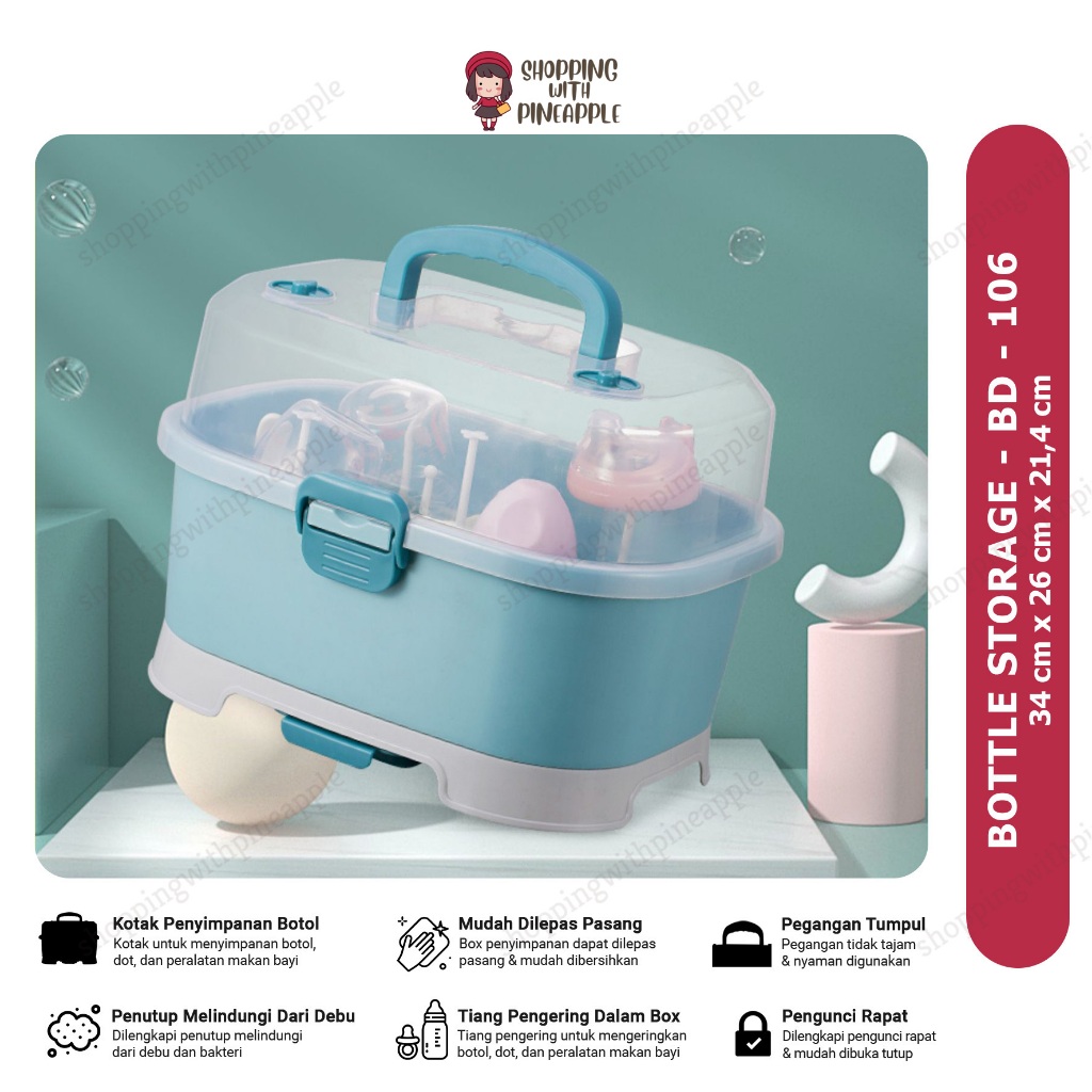 Jual SWP - Bottle Storage Box BD106 / Rak Penyimpanan Botol / Rak Pengering Botol / Box ...