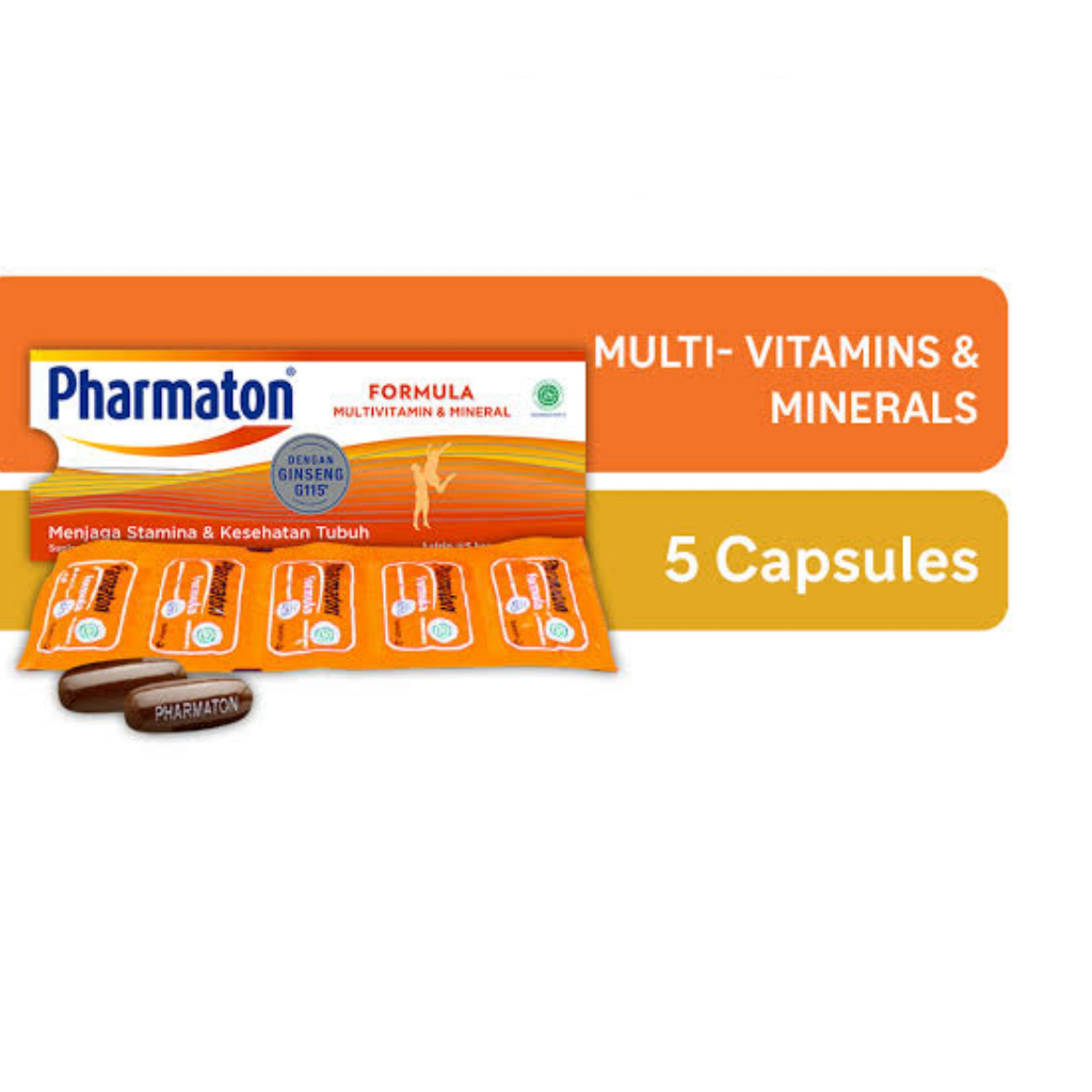 Jual Pharmaton Formula Strip '5 Kapsul Multivitamin dan Mineral ...