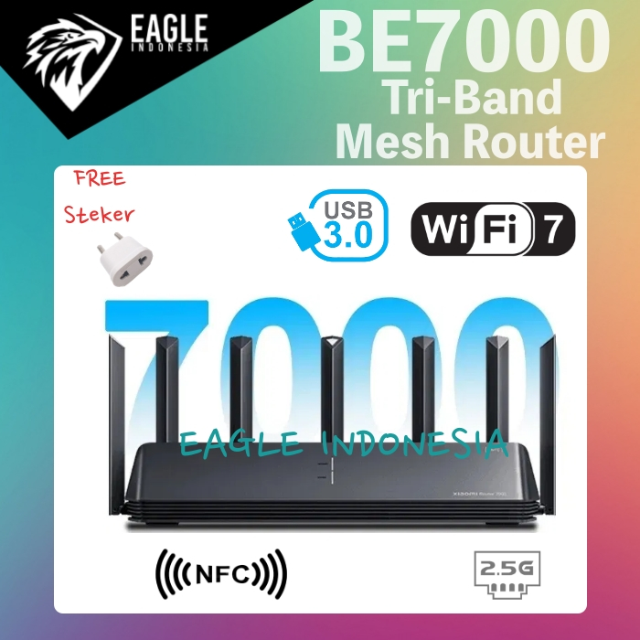 Jual BE7000 AX7000 Gigabit Dual WAN Tri-band WiFi 7 WiFi7 WIFI 6 WIFI6 Mesh Router WIFI with USB ...