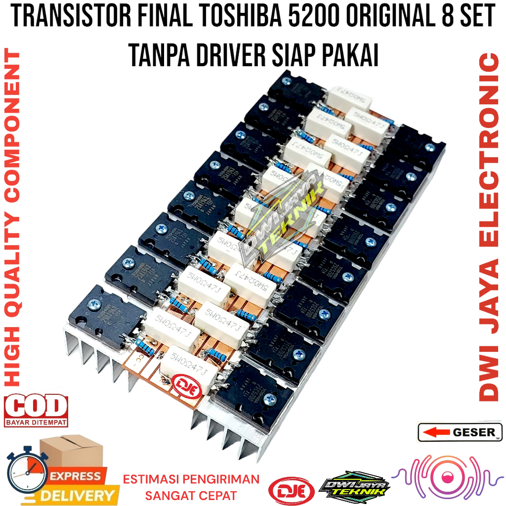 Jual Transistor Final Toshiba 5200 Original 8set Tanpa Driver Siap ...
