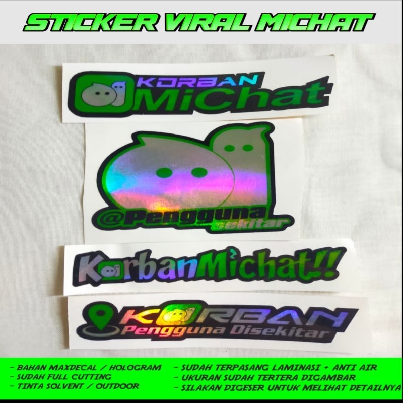Jual stiker michat / stiker pengguna sekitar / stiker sherlok / stiker ... Jual stiker michat / stiker pengguna sekitar / stiker sherlok / stiker ...