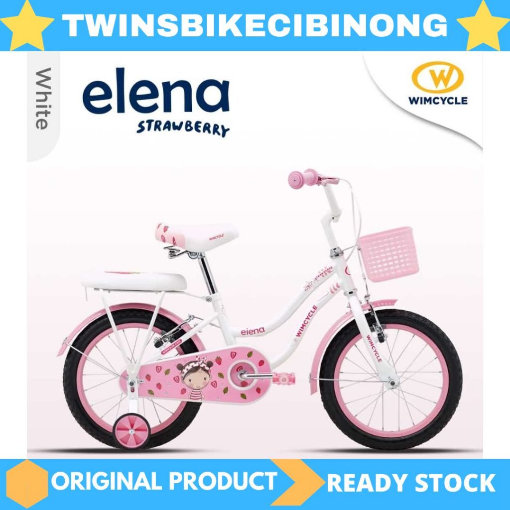 Jual Sepeda Anak 16 Mini Wimcycle Elena Strawberry | Shopee Indonesia