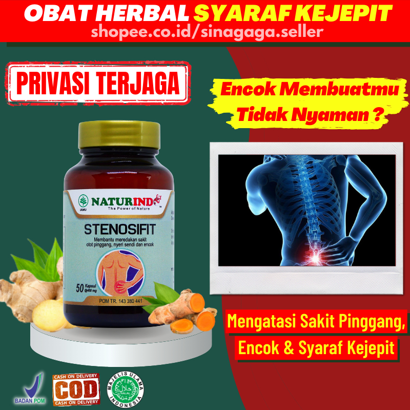 Jual Obat Herbal Sakit Pinggang Saraf Kejepit Obat Encok Pereda Nyeri ...
