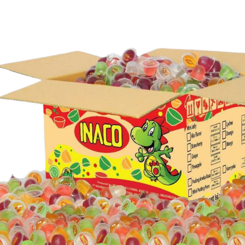 Jual Inaco Mini Jelly 1 Dus 10kg Mix Fruit Jely dengan Aneka Rasa Buah ...