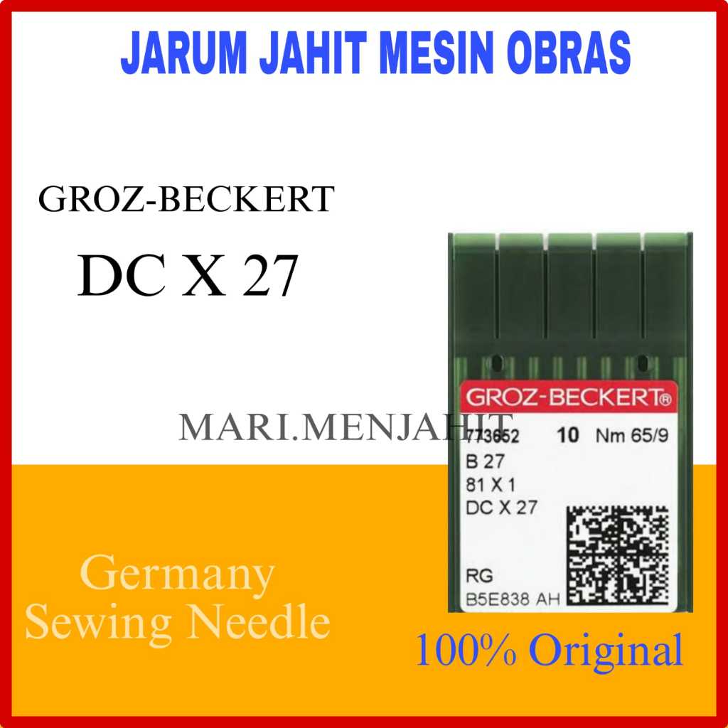 Jual Jarum Mesin Jahit Obras DCX27 / DCX1 - GROZ BECKERT Needles DC x 27 / DC x 1 | Shopee Indonesia