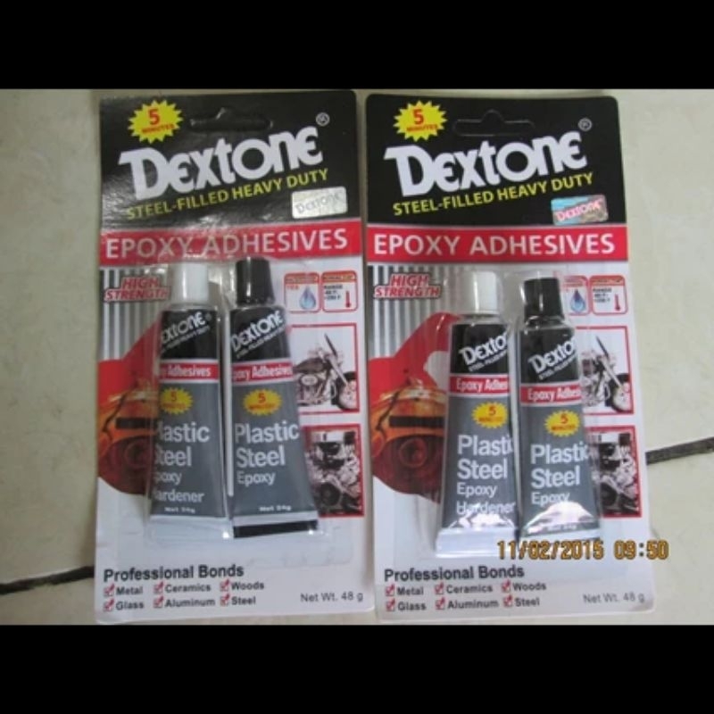 Jual DEXTONE LEM PLASTIK STEEL 5 MENIT/Lem Dextone Plastic Steel Epoxy ...