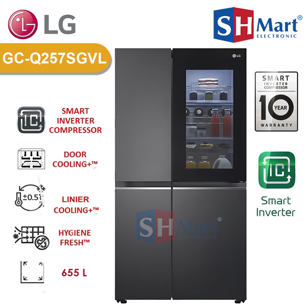 Jual KULKAS SIDE BY SIDE LG KAPASITAS 655 LITER GCQ257SGVL / GC-Q257SGVL INSTAVIEW SMART ...