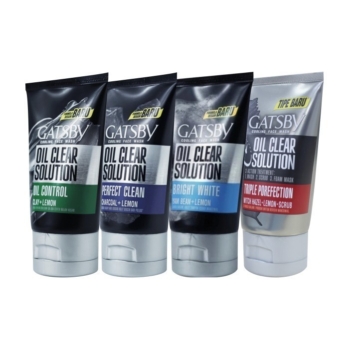 Jual GATSBY Facial Foam Oil Clear Solution Bright White | Oil Control ...