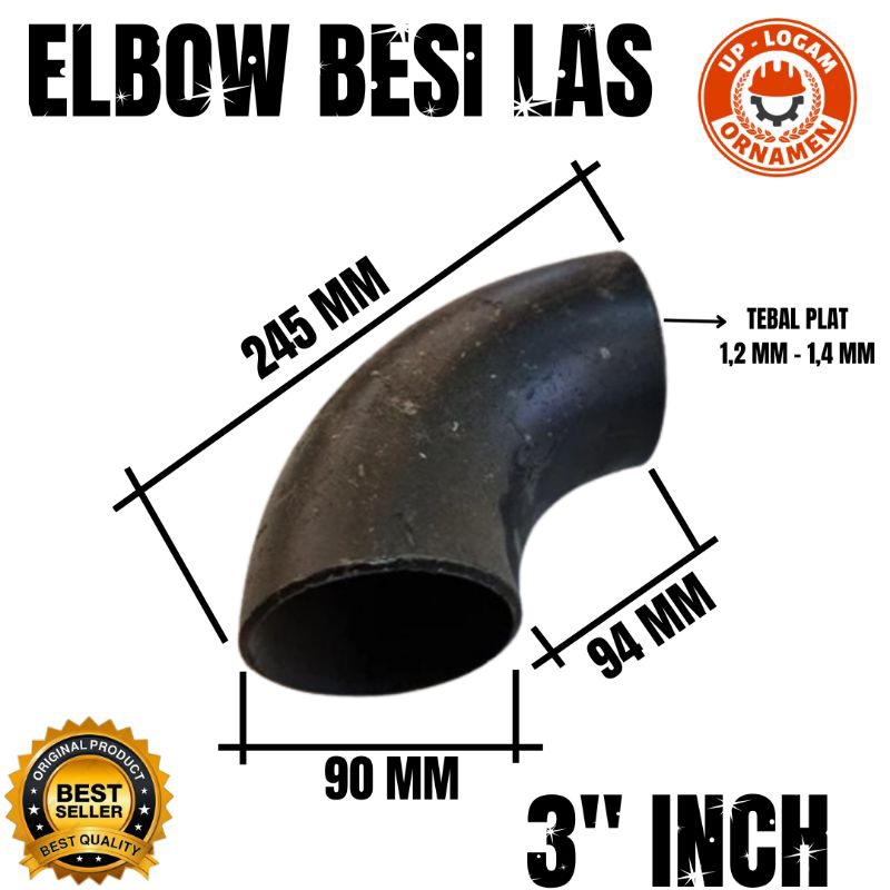 Jual Elbow Las Besi / Keni Pipa Ukuran 3 INCH | Shopee Indonesia