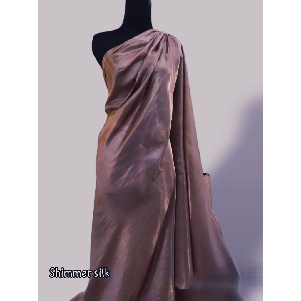 Jual KAIN SHIMMER SILK METERAN PREMIUM BAHAN DRESS BLOUSE | Shopee ...