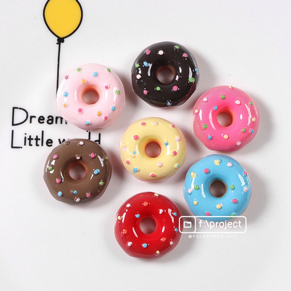 Jual (READY) DIY GLAZED DONUT SPRINKLE MINIATURE 1:12 | flatback resin ...
