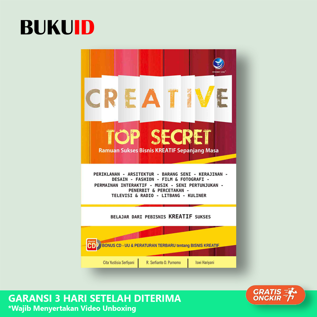 Jual Buku Creative Top Secret, Ramuan Sukses Bisnis Kreatif Sepanjang ...
