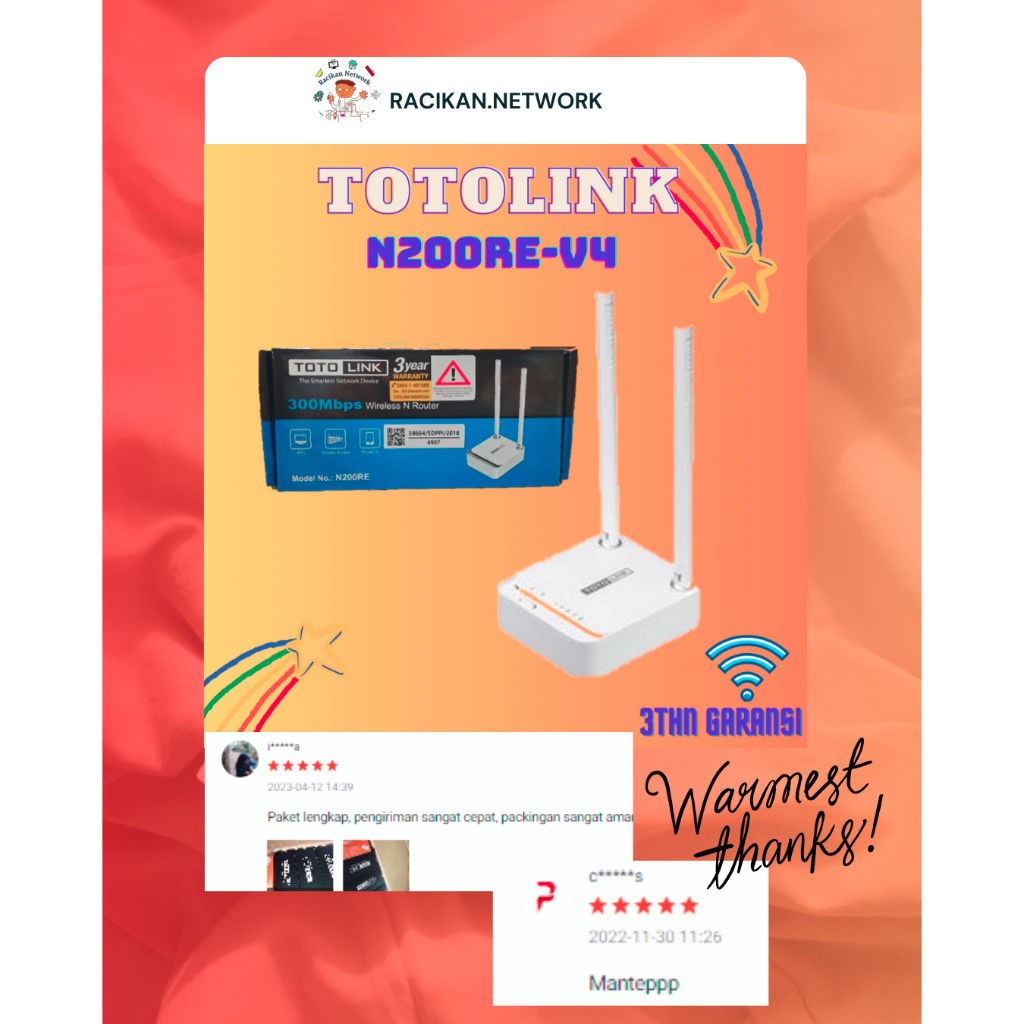 Jual TOTOLINK N200RE V4 300Mbps Mini Wireless N Router | Shopee Indonesia