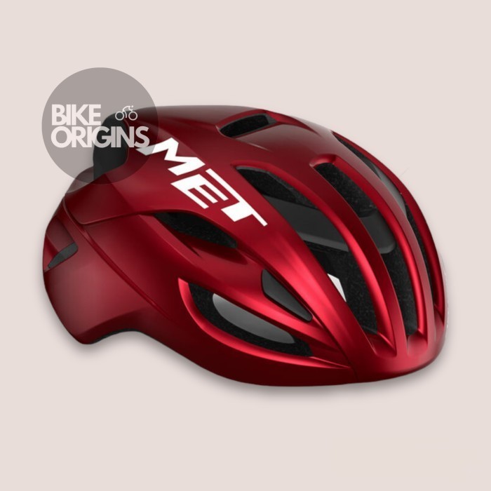 Jual Helmet Met Rivale Mips Red Metallic Glossy Helm Road Bike