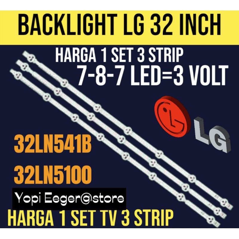 Jual BACKLIGHT TV LCD LED LG 32 INCH 787 32LN541B -32LN5100 BACKLIGHT TV LG 32 INCH 787 | Shopee ...
