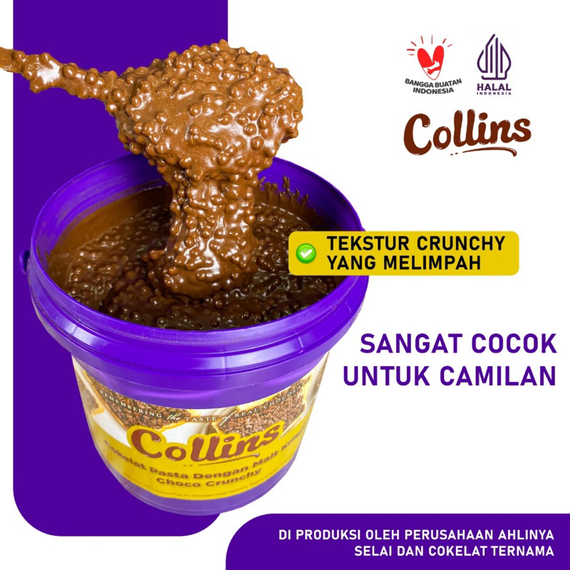 Jual Collins Choco Crunchy 1 kg/ Selai Roti / Toping Donat Collins ...