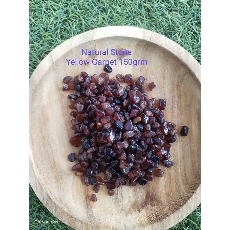 Jual Natural Stone/Batu Alam/Batu Asli/Batu Hias Yellow Garnet 150grm ...