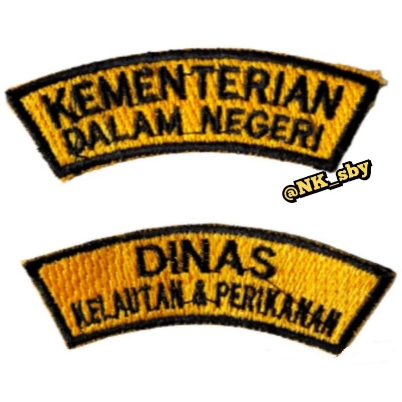 Jual BET/BEDGE BORDIR DINAS "KEMENTRIAN DALAM NEGERI & DINAS KELAUTAN ...