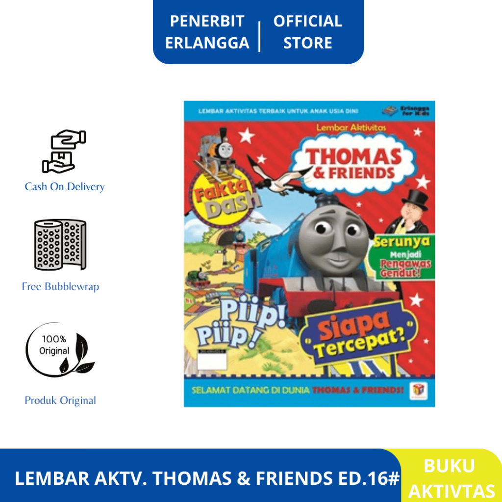 Jual BUKU AKTIVITAS ANAK: LEMBAR AKTV. THOMAS & FRIENDS ED.16# -ERLANGGA | Shopee Indonesia