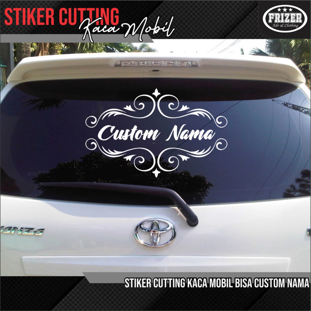 Jual Stiker kaca mobil stiker body mobil custom nama mobil cutting ...