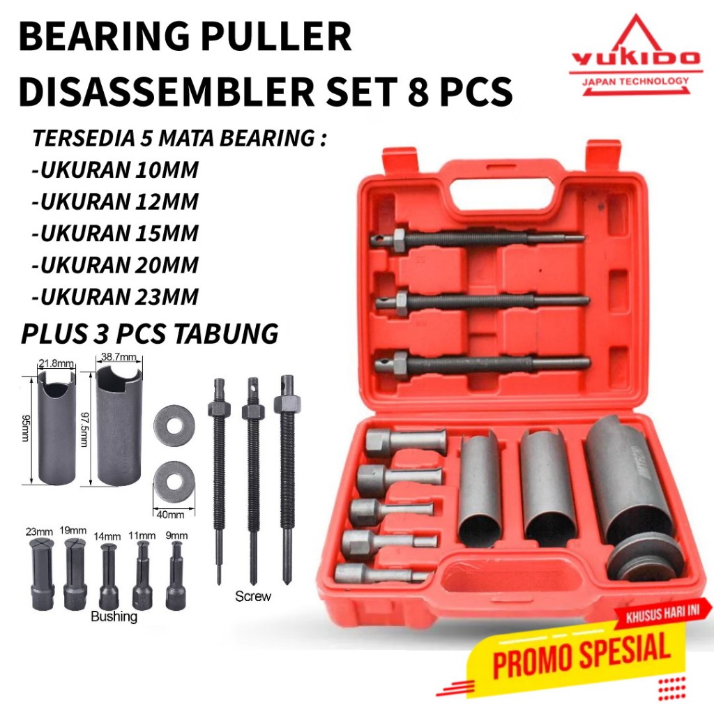 Jual READY Treker Bearing Puller Set 8 Pcs CVT Trekker Lepas Pembuka ...