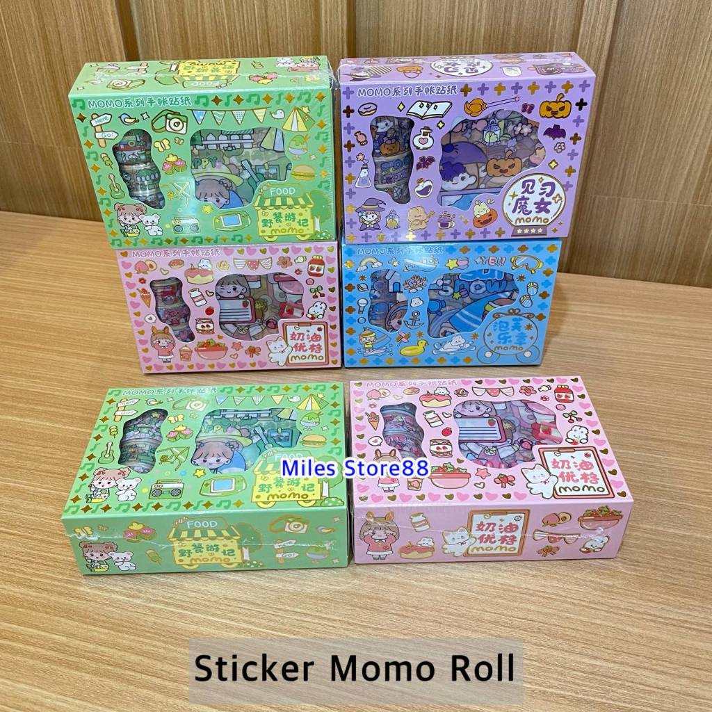 Jual Sticker Labubu Viral / Stiker MOMO Roll 2D Aesthetic Waterproof ...