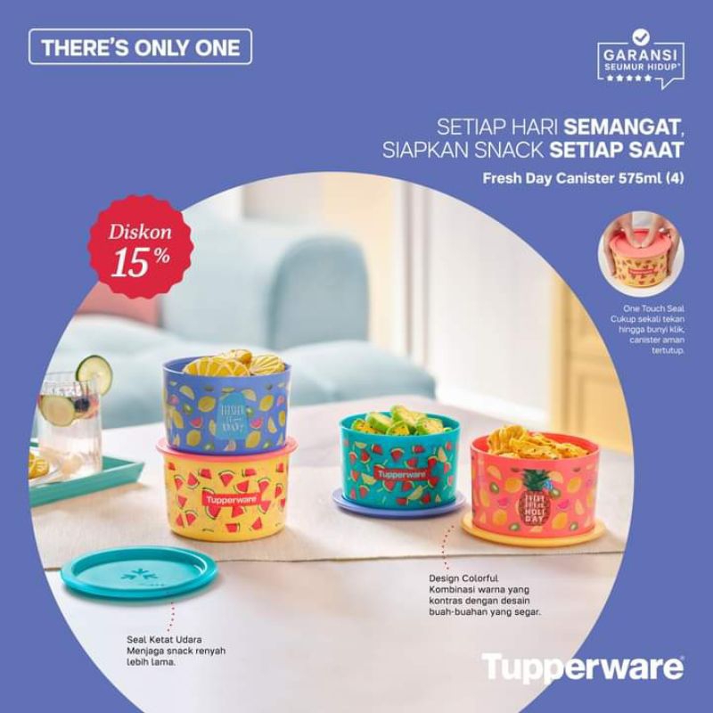 Jual fresh day canister tupperware / toples tupperware | Shopee Indonesia