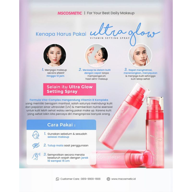 Jual ultra glow settingg spray Ms GLow ( PO ) | Shopee Indonesia