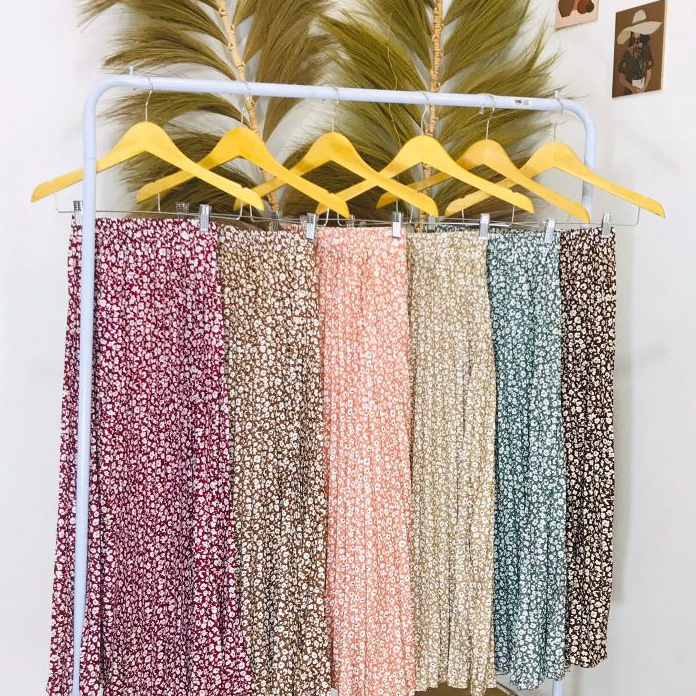 Jual MODEL WNG930 ROK PLISKET BUNGA AZALEA // ROK PLISKET PREMIUM ...