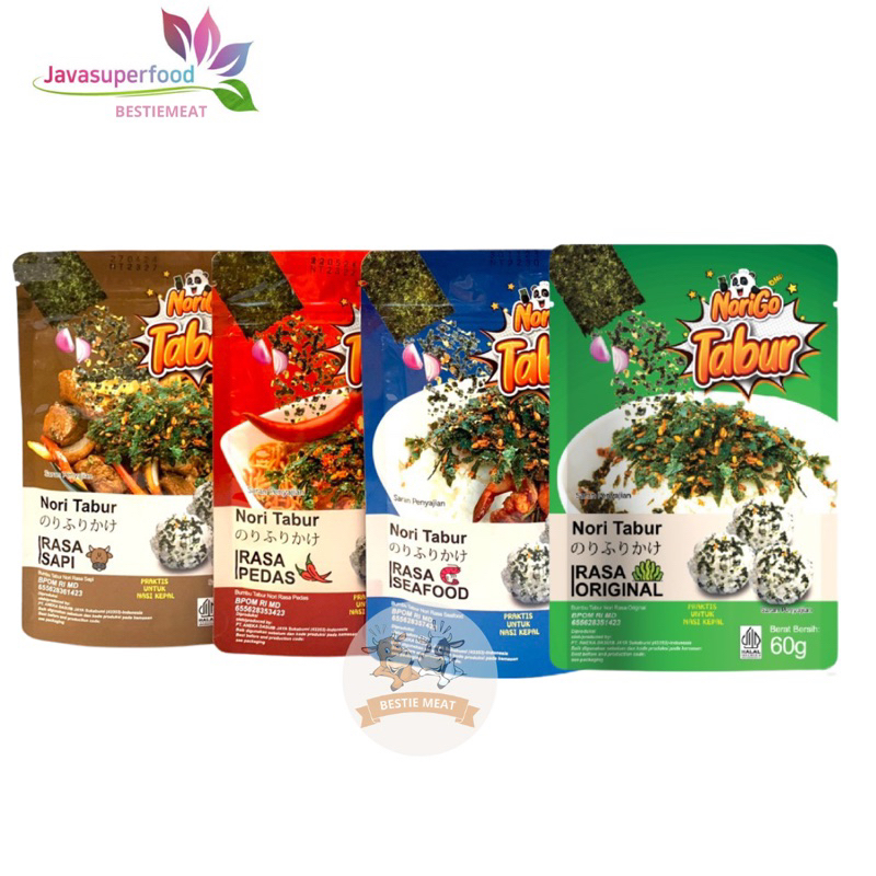 Jual Nori Tabur Java Super Food Rasa Original/ Pedas/ Sapi/ Seafood 60g ...