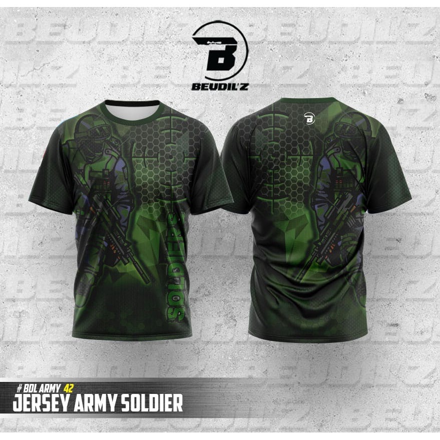 Jual Kaos jersey model army \kaos olahraga dry fit pria \kaos original ...