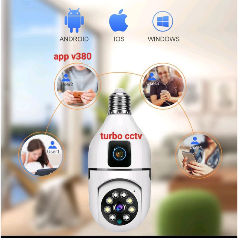 Jual V380 PRO CCTV Dua Lens Kamera WIFI WIreless 380 Derajat View ...