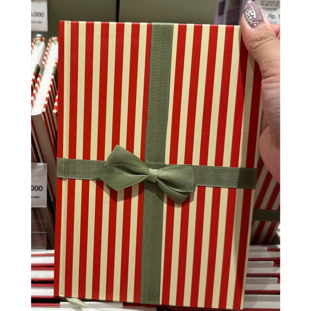 Jual JASTIP - FLYING TIGER NOTEBOOK STRIPE + BOW | Shopee Indonesia