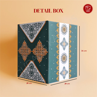 Jual Kardus Box Parcel Batik Hijau - 28 x 28 x 35 cm parcel/batik ...